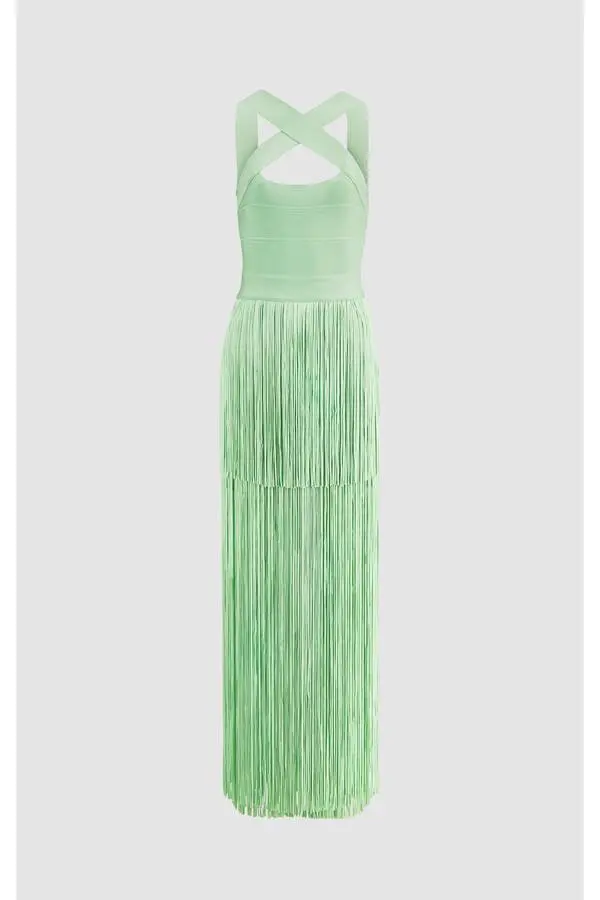 green emerald velvet dress THE ATHENA DRESS – HERVÉ LÉGER