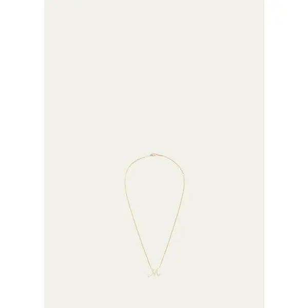 Lana Jewelry 14k Gold Diamond Initial Necklace - Yellow Gold