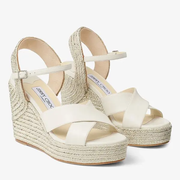 JIMMY CHOO Dellena 100 Wedge Sandals - Neutral