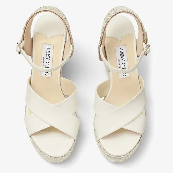 JIMMY CHOO Dellena 100 Wedge Sandals - Neutral