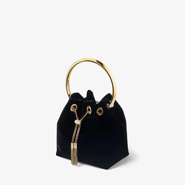 JIMMY CHOO Bon Bon Velvet Bag - Black