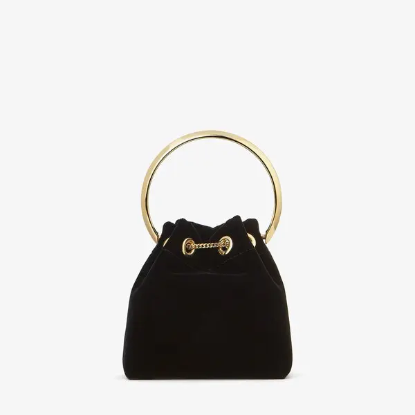 JIMMY CHOO Bon Bon Velvet Bag - Black