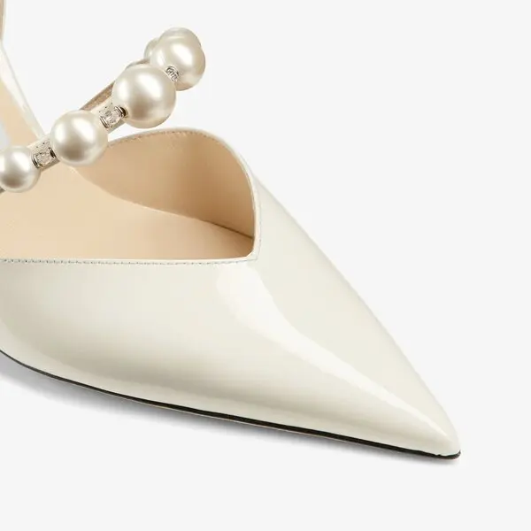 JIMMY CHOO Aurelie 65 Pointed Pumps - Latte/white