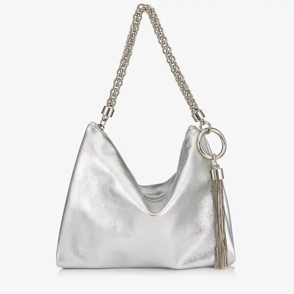 JIMMY CHOO Callie Metallic Leather Shoulder Bag