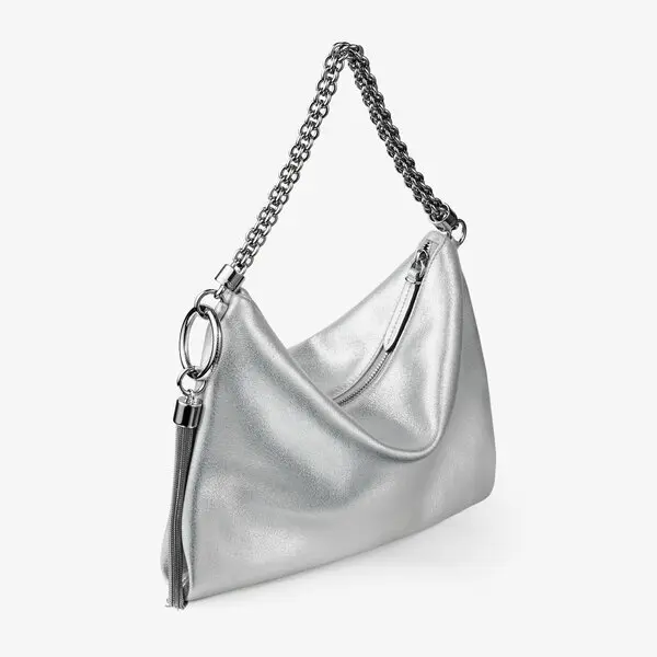 JIMMY CHOO Callie Metallic Leather Shoulder Bag
