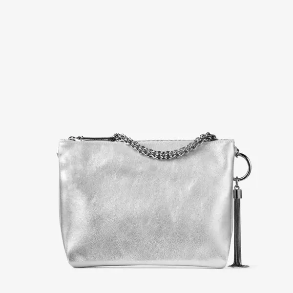 JIMMY CHOO Callie Metallic Leather Shoulder Bag