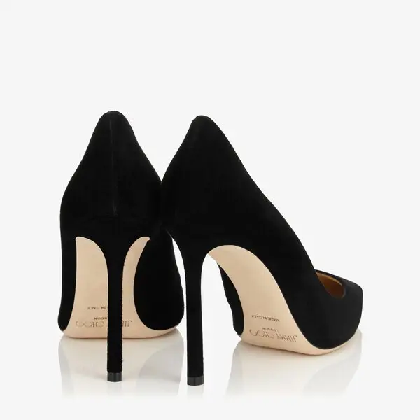 JIMMY CHOO Romy 100 Suede Pointy Toe Pumps