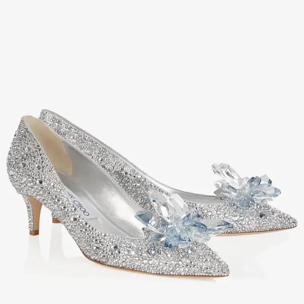 JIMMY CHOO Allure Crystal Covered Pointy Toe Pumps