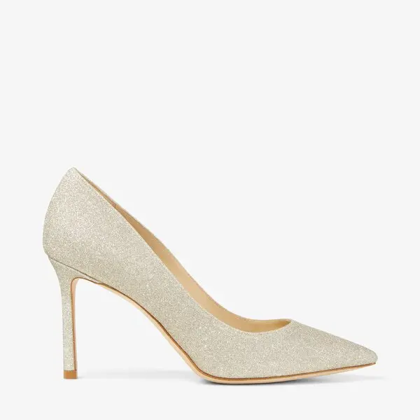 JIMMY CHOO Romy 85 Glitter Pointed-toe Pumps