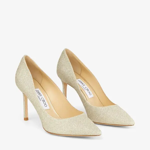JIMMY CHOO Romy 85 Glitter Pointed-toe Pumps