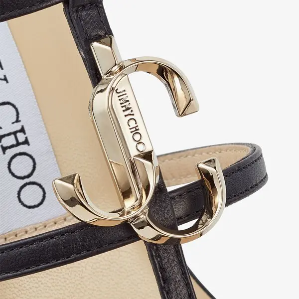 JIMMY CHOO Jc Wedge 110 Nappa Leather Wedges With Jc Emblem