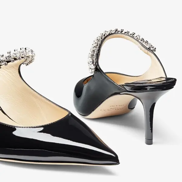JIMMY CHOO Bing 65 Patent Leather Mules - Black