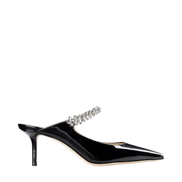 JIMMY CHOO Bing 65 Patent Leather Mules - Black