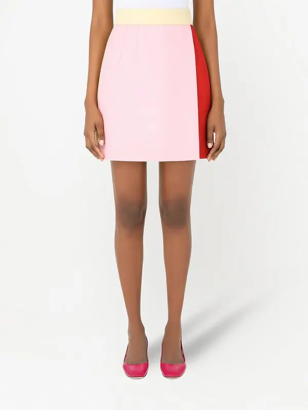 Dolce & Gabbana Colour-block High-waisted Mini Skirt
