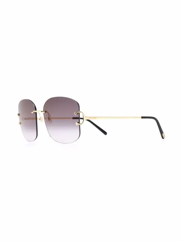 Cartier C Décor Square-frame Sunglasses - Black