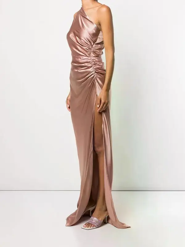 Michelle Mason One-shoulder Gown - Pink
