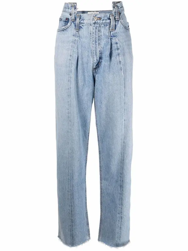 AGOLDE Pieced Angled Straight-leg Jeans