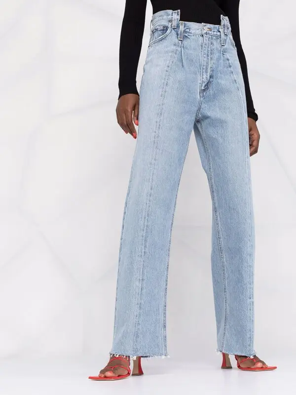 AGOLDE Pieced Angled Straight-leg Jeans