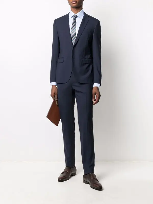 Canali Button-up Cotton Shirt - Blue