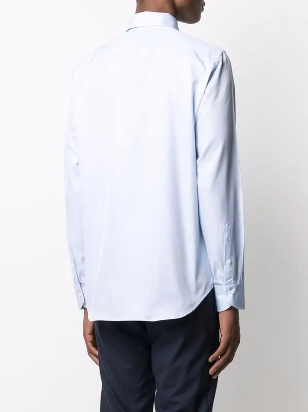 Canali Button-up Cotton Shirt - Blue