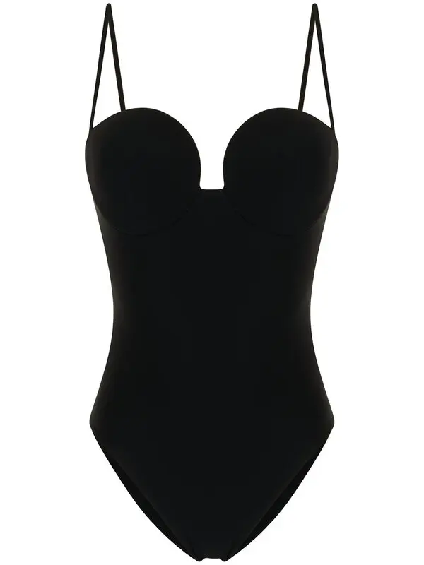 Magda Butrym Bustier-neck Swimsuit - Black