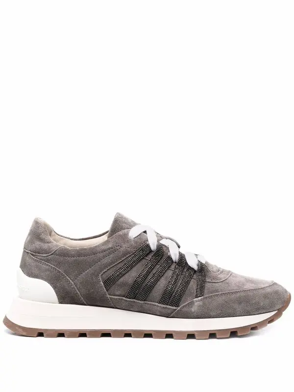 Brunello Cucinelli Side Stripe Low Top Sneakers