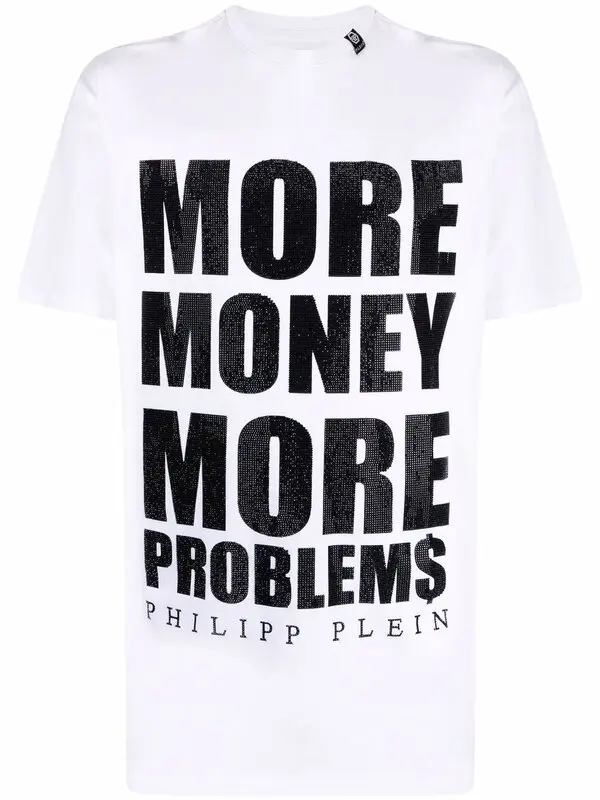 Philipp Plein Slogan-print Cotton T-shirt - White