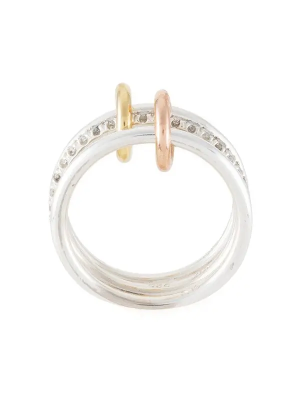 SPINELLI KILCOLLIN Sterling And Diamond Linked Ring - Silver