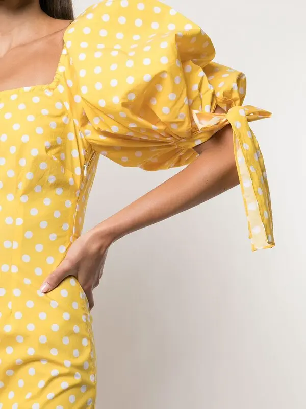 Caroline Constas Polka Dot-print Midi Dress