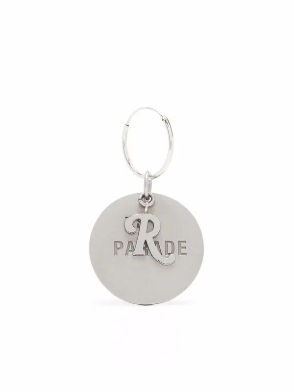 Raf Simons Parade Circular Charm Single Earring - Silver