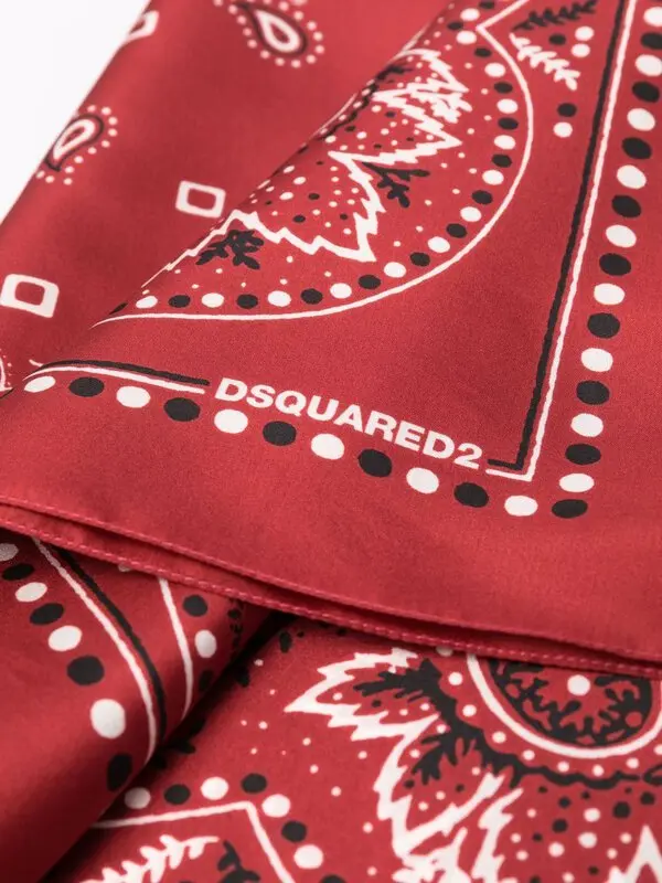 Dsquared2 Printed Foulard - Red