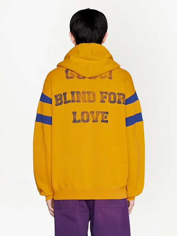 Gucci Blind For Love Print Hoodie - Yellow | Editorialist