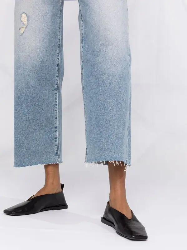 TOTEME Distressed Wide-leg Jeans