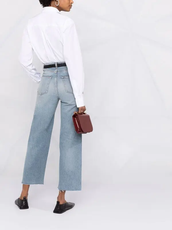 TOTEME Distressed Wide-leg Jeans