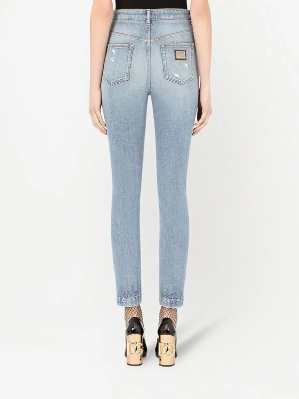 Dolce & Gabbana Audrey Distressed Skinny Jeans - Blue