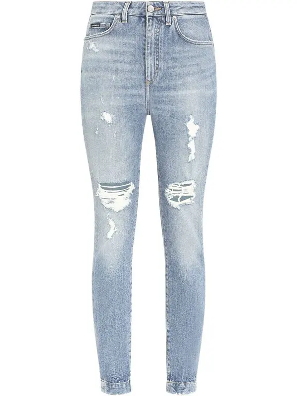 Dolce & Gabbana Audrey Distressed Skinny Jeans - Blue