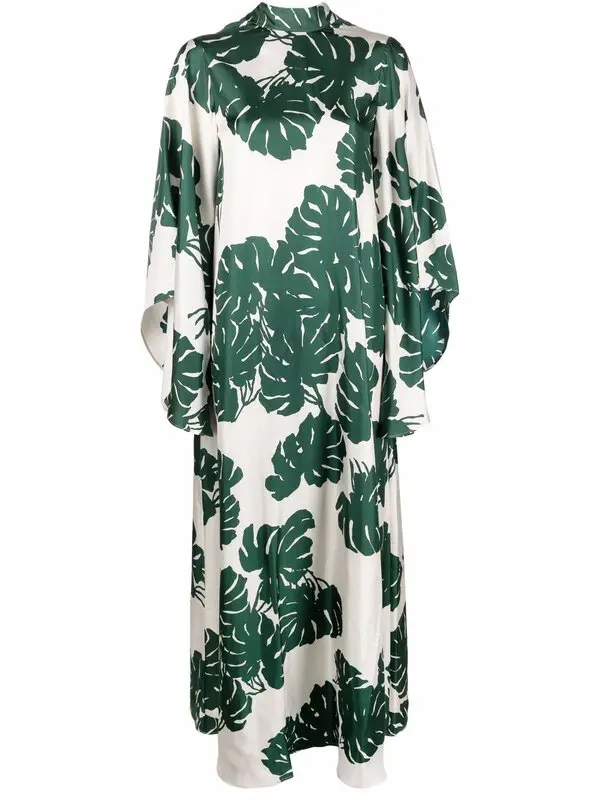 La DoubleJ Magnifico Foliage-print Silk Dress