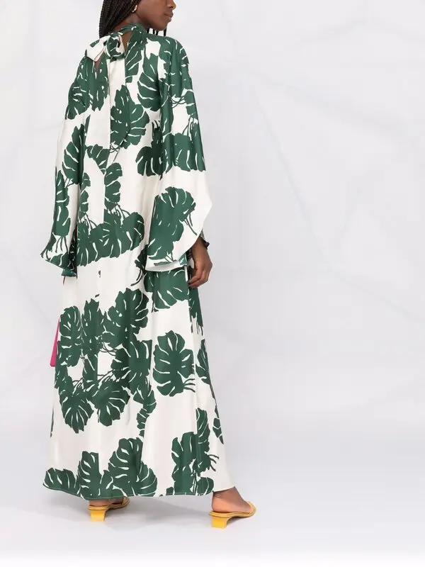 La DoubleJ Magnifico Foliage-print Silk Dress