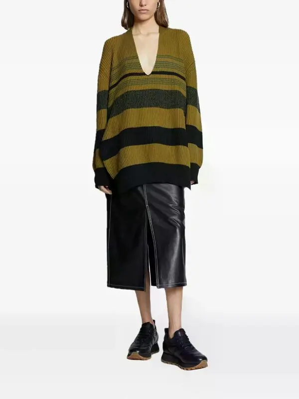 Proenza Schouler White Label Horizontal-stripe V-neck Jumper