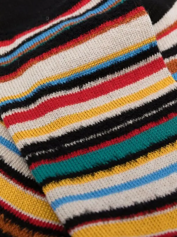 Paul Smith Striped Knit Crew Socks