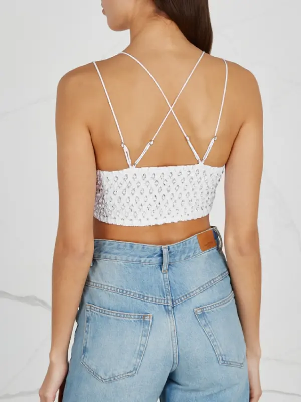 Free People Adella Black Lace Bra Top