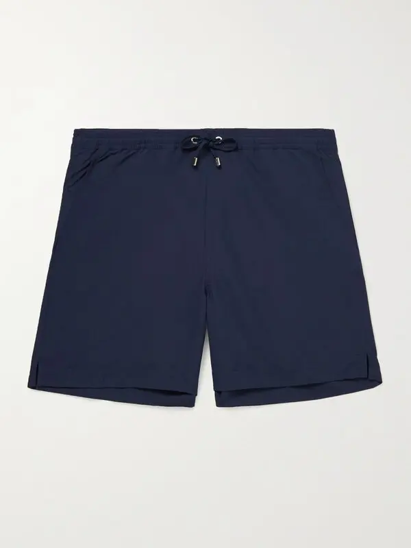 Sunspel Mid-length Recycled Seaqual Swim Shorts - Blue
