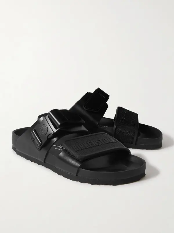 Rick Owens Birkenstock Rotterdam Rubber-Trimmed Leather  display picture 3