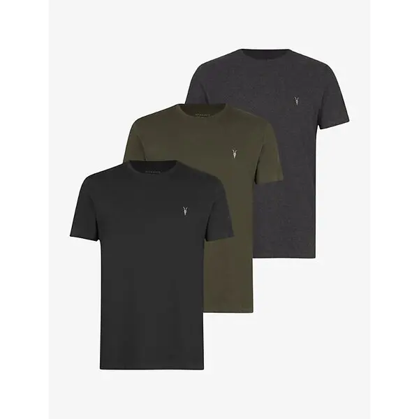 ALLSAINTS Tonic Crewneck Brushed Cotton T-shirt Pack Of Three