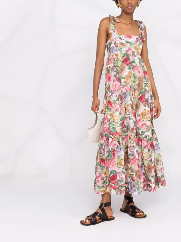Zimmermann Floral Tiered Maxi Dress