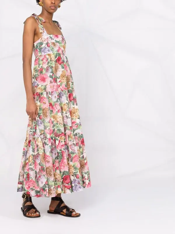 Zimmermann Floral Tiered Maxi Dress