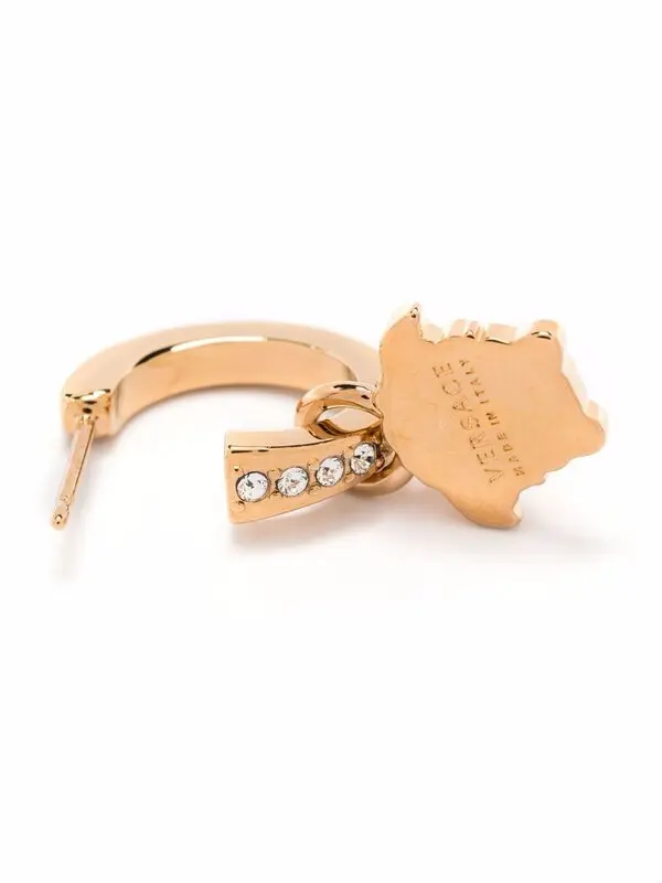 Versace La Medusa Crystal Embellished Hoop Earrings
