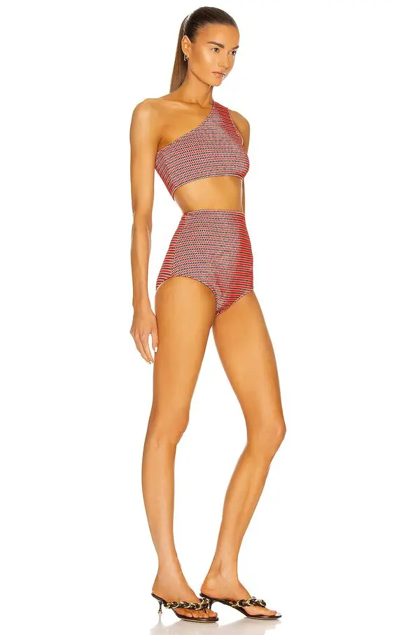 Bottega Veneta One Shoulder Bikini Set