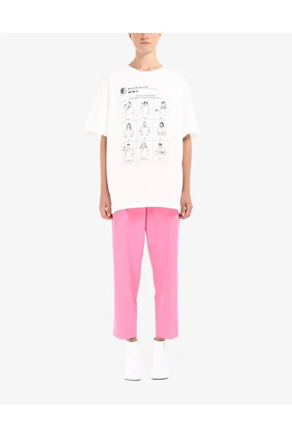 Maison Margiela Sign Language T-Shirt - White | Editorialist