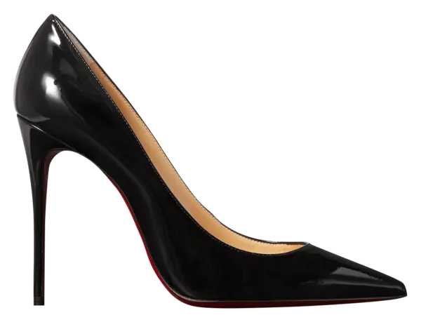 CHRISTIAN LOUBOUTIN Kate 100 Patent-leather Pumps - Black